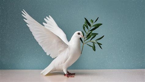Dove Of Peace With Olive Branch Stock Illustration Illustration Of