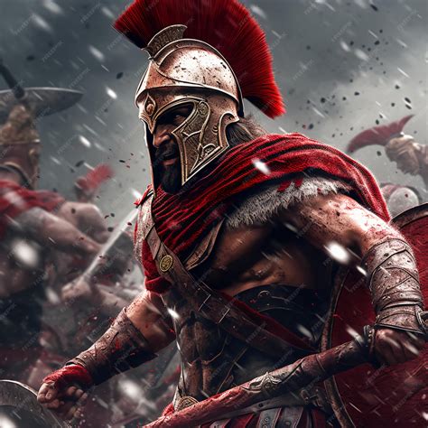 Premium Ai Image King Leonidas Of Sparta In Fighting Pose With His