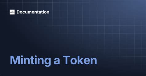 Minting A Token Help Center