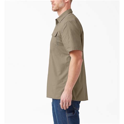 Dickies Mens Flex Ripstop Short Sleeve Button Down Shirt Academy