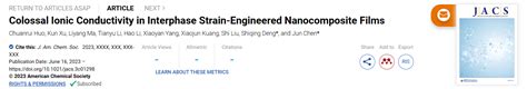 纳米人 JACS界面应变工程纳米复合薄膜的超大离子导电性
