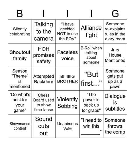 Bb Bingo 20 Bingo Card