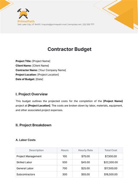 Free Contractor Contract Templates Editable And Printable