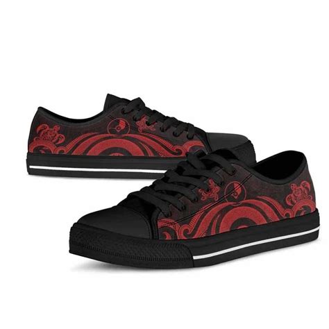 Yap Low Top Canvas Shoes Red Tentacle Turtle