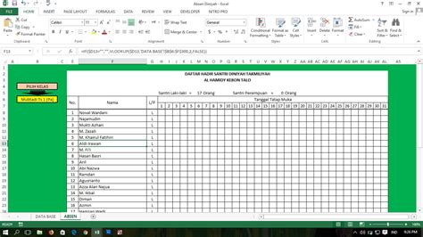 Cara Membuat Data Absensi Di Microsoft Excel Sumber Berbagi Data Images