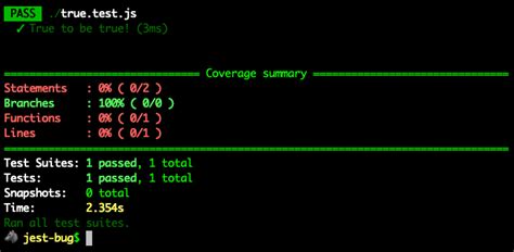 Jest Notify Option Error Jest Did Not Exit And No Coverage Summary · Issue 7890 · Jestjs