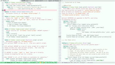 screen shots of the ef themes for gnu emacs protesilaos stavrou