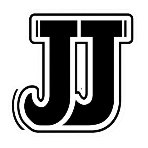 Bold White Outline Letter J On Black Background Premium Ai Generated Psd