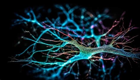 Leuchtende Nervenzellen Kommunizieren über Synaptische Verbindungen