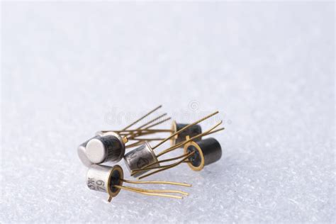 Old Semiconductor Transistors From Soviet Technology On A White
