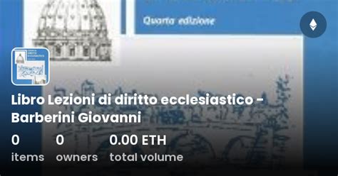 Libro Lezioni Di Diritto Ecclesiastico Barberini Giovanni