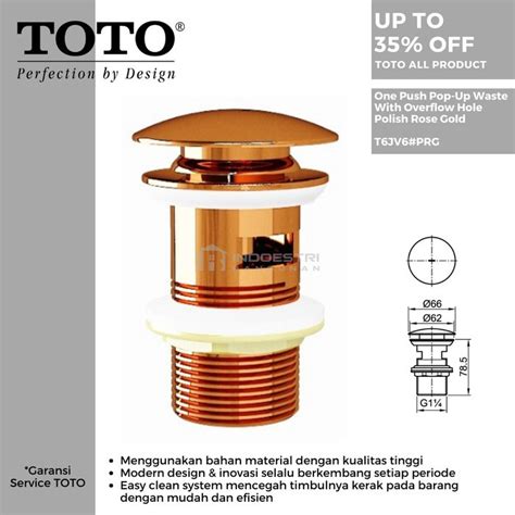 Jual Afur Wastafel Toto T6jv6 Prg Polish Rose Gold Afur Wastafel Gold