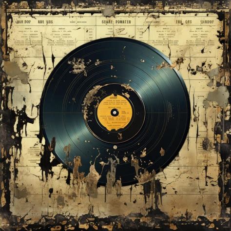 Uneven Edges Frame With Scratches For Retro Vinyl Album Cover Premium