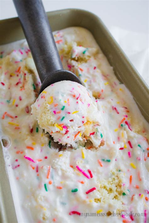 Homemade Birthday Cake Ice Cream My Name Is Snickerdoodle