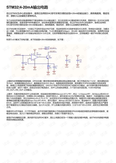 Stm324 20ma输出电路 Csdn文库