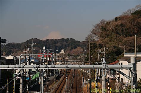 JR東日本 横須賀線 東逗子ひがしずし駅 駅から見る富士山