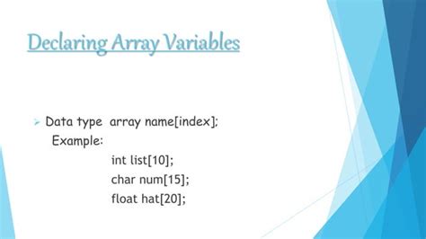 Concept Of Array 1d And 2d Array Pptx
