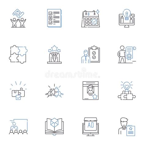 Colección De Iconos De Línea De Análisis De Clientes Segmentación