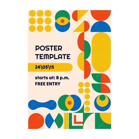 Premium Vector Geometric Abstract Shapes Poster