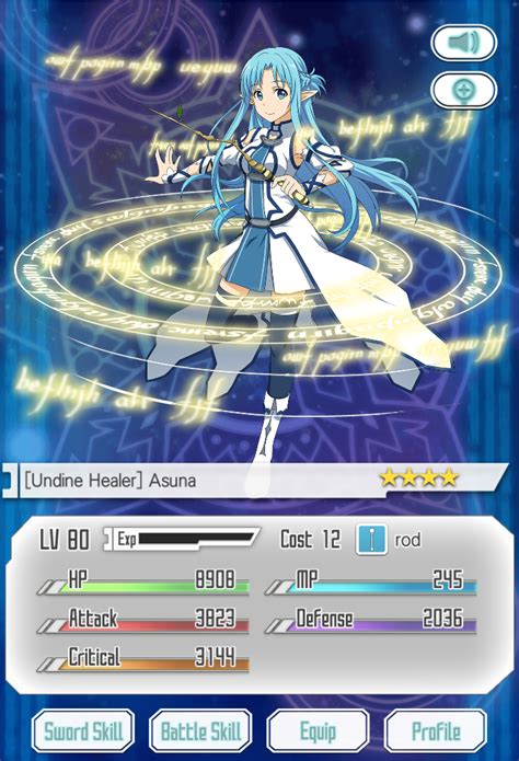Undine Healer Asuna Sword Art Online Memory Defrag Wiki Fandom