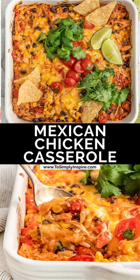 Mexican Chicken Casserole In 2024 Mexican Chicken Casserole Shredded