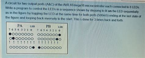 Solved A Circuit For Two Output Ports Aandc Of The Avr