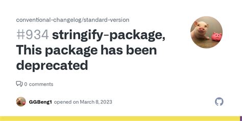 Stringify Package This Package Has Been Deprecated Issue 934 Conventional Changelog