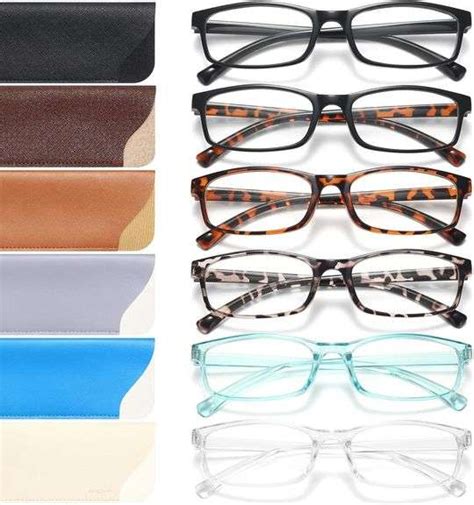 Gaoye 6 Pack Reading Glasses Blue Light Blocking For Women Men