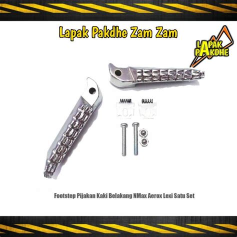 Jual Footstep NMax Aerox Pijakan Kaki Belakang Satu Set Untuk Motor Yamaha NMax Aerox Dan Lexi