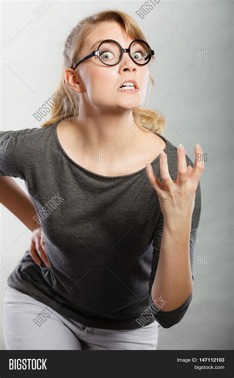 Annoyed Nervous Woman Image And Photo Free Trial Bigstock
