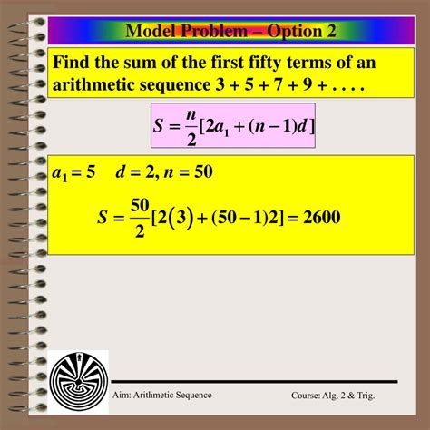 Ppt Aim What Is An Arithmetic Sequence And Series Powerpoint