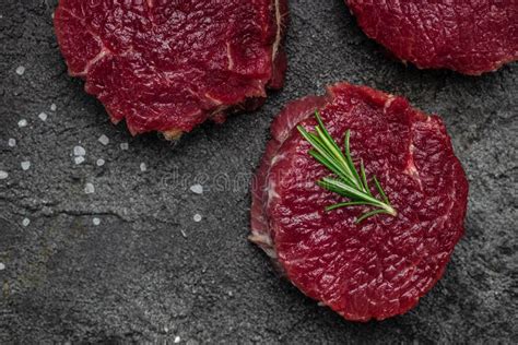 Beef Medallions With Rosemary And Spices Food Recipe Background Close