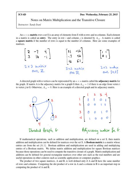 matrix multiplication pdf matrix mathematics vertex graph theory