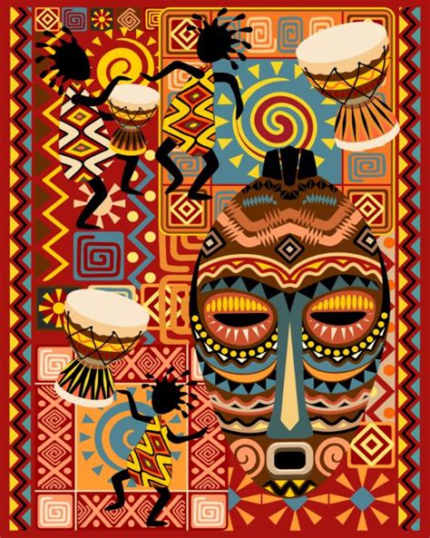 African Masks Tribal Art Bluedarkart Drawings And Illustration