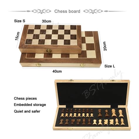Bstfamly Wooden Chess Set International Chess Game Grandado