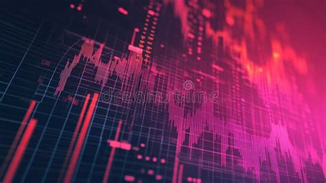 Abstract Digital Data Visualization With Neon Colors And Dynamic