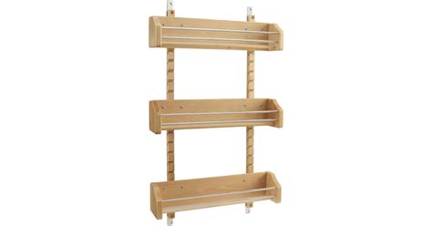Rev A Shelf 4ASR 21 Wood Classics 16 1 8 W Wall Cabinet Door Mount Adjustable 3 Shelf Spice Rack
