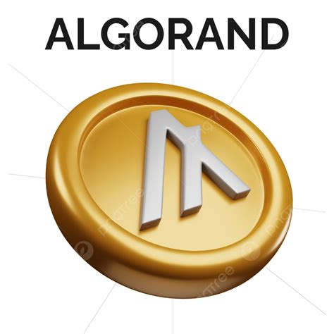 3d Rendering Right View Cryptocurrency Algo Or Algorand Gold Silver