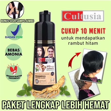 Jual Shampoo Penutup Uban Penghitam Rambut Putih Penghilang Uban