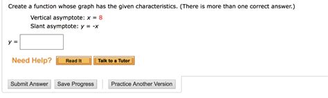 Solved Create A Function Whose Graph Has The Given