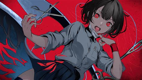 Anime Girl Red Eyes 4k 8k 3470h Wallpaper Pc Desktop