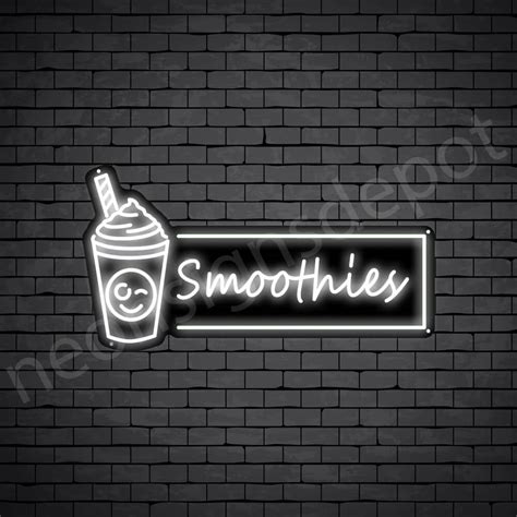 Smoothies V6 Neon Sign Neon Signs Depot