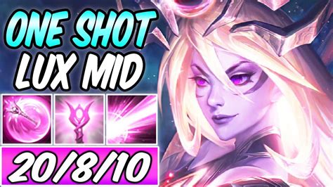 One Shot Lux Mid Insane Burst Full Ap Best Build Runes League Of