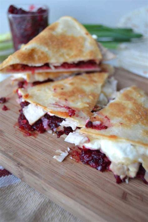 Turkey Quesadilla With Cranberry Salsa Easy Leftover Turkey Recipes