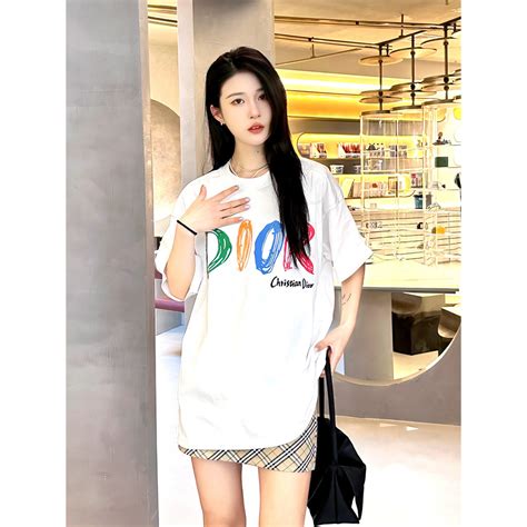 Dior8525 New Style Loose Casual Short Sleeved All Match Couple Pure