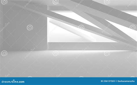 Abstract White Architecture Design Concept Stock Illustration