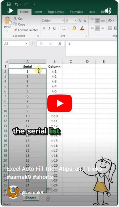 How To Easily Auto Fill Serial Numbers In Excel Column Asmas Blog