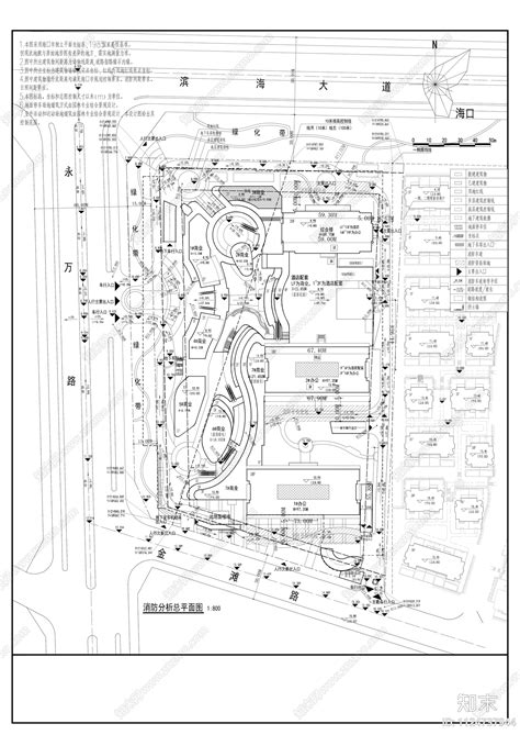 商业综合体总平施工图施工图下载【id 1124737944】 知末案例馆