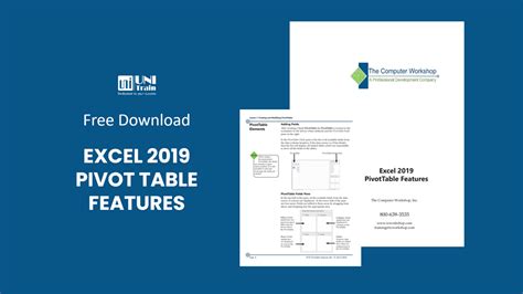 Free Download Excel 2019 Pivot Table Features