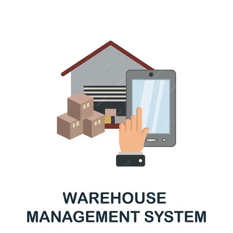 Premium Vector Warehouse Management System Flat Icon Simple Sign From